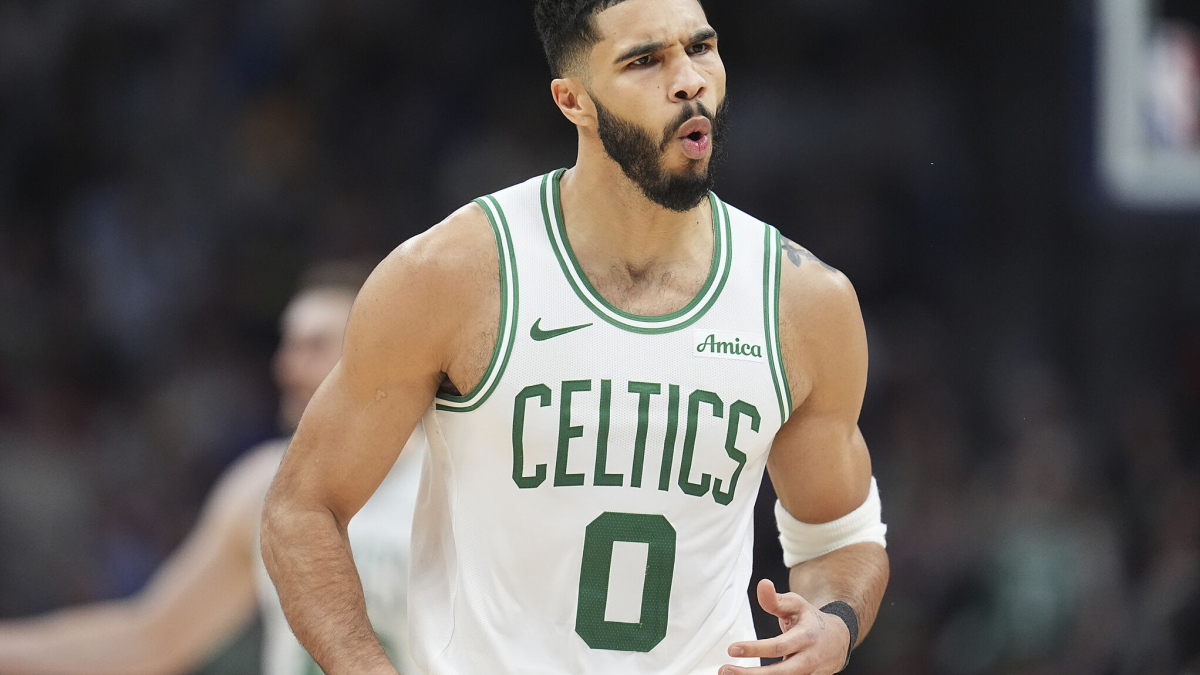 Jayson Tatum's viral bench moment has everyone talking but not about ...