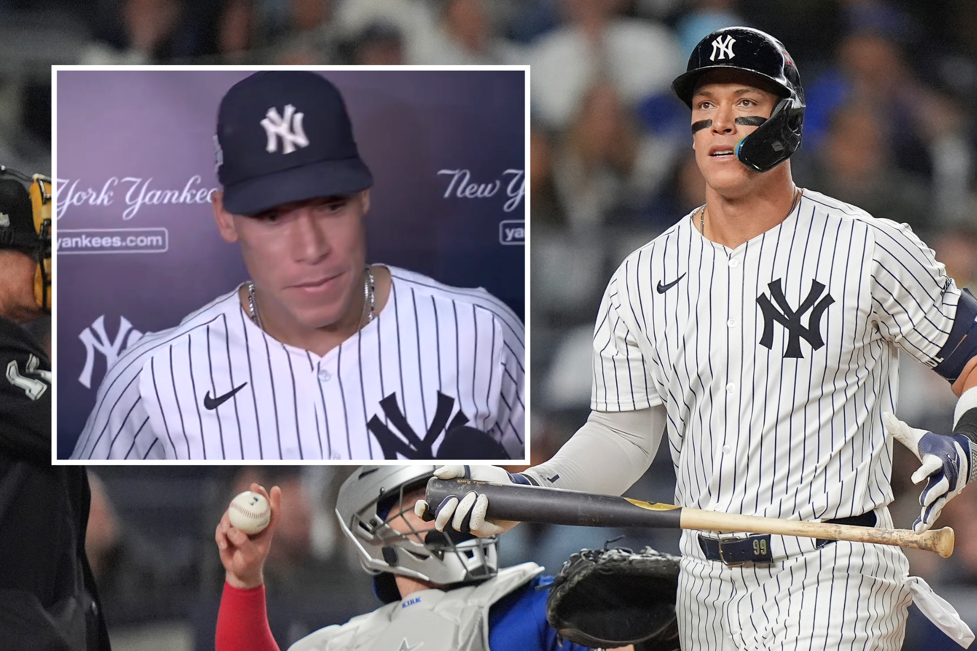 Aaron Judge appears devastated and on the verge of tears after the ...