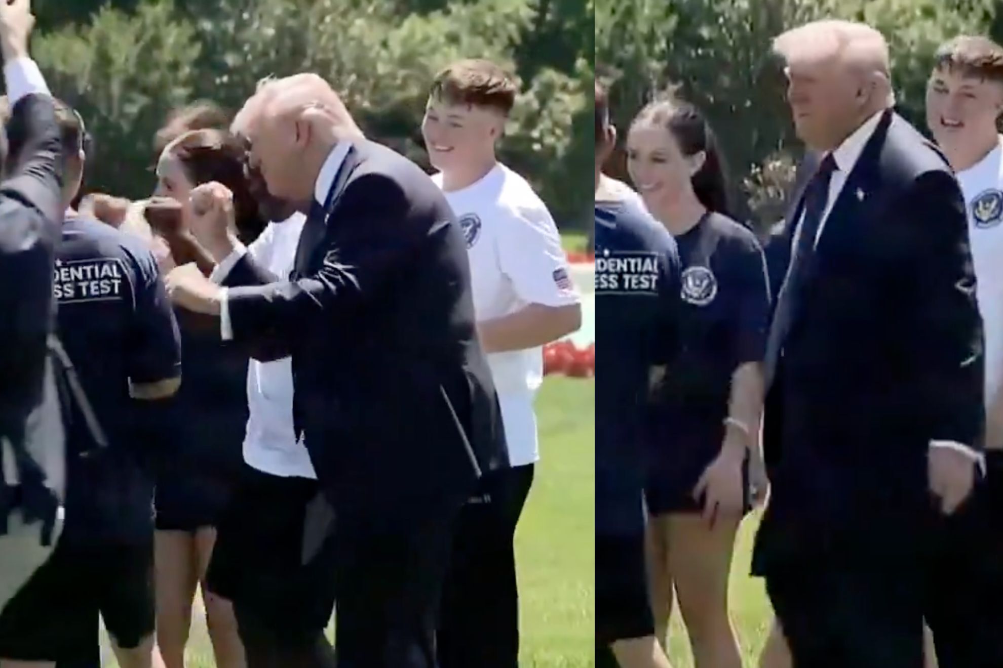 President Trump goes off script in front of students at the White House ...