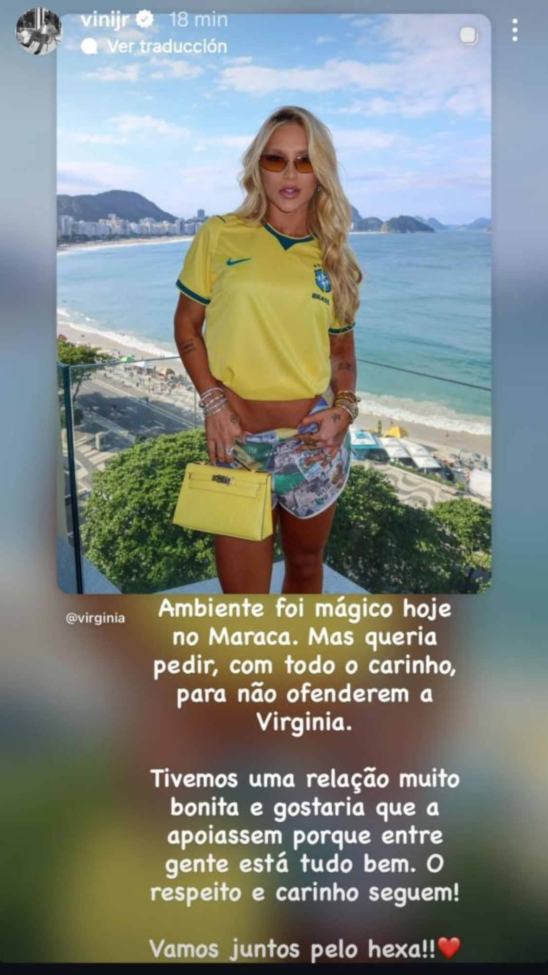 Vinícius defends his ex Virginia Fonseca after Maracana chants: “Don’t ...